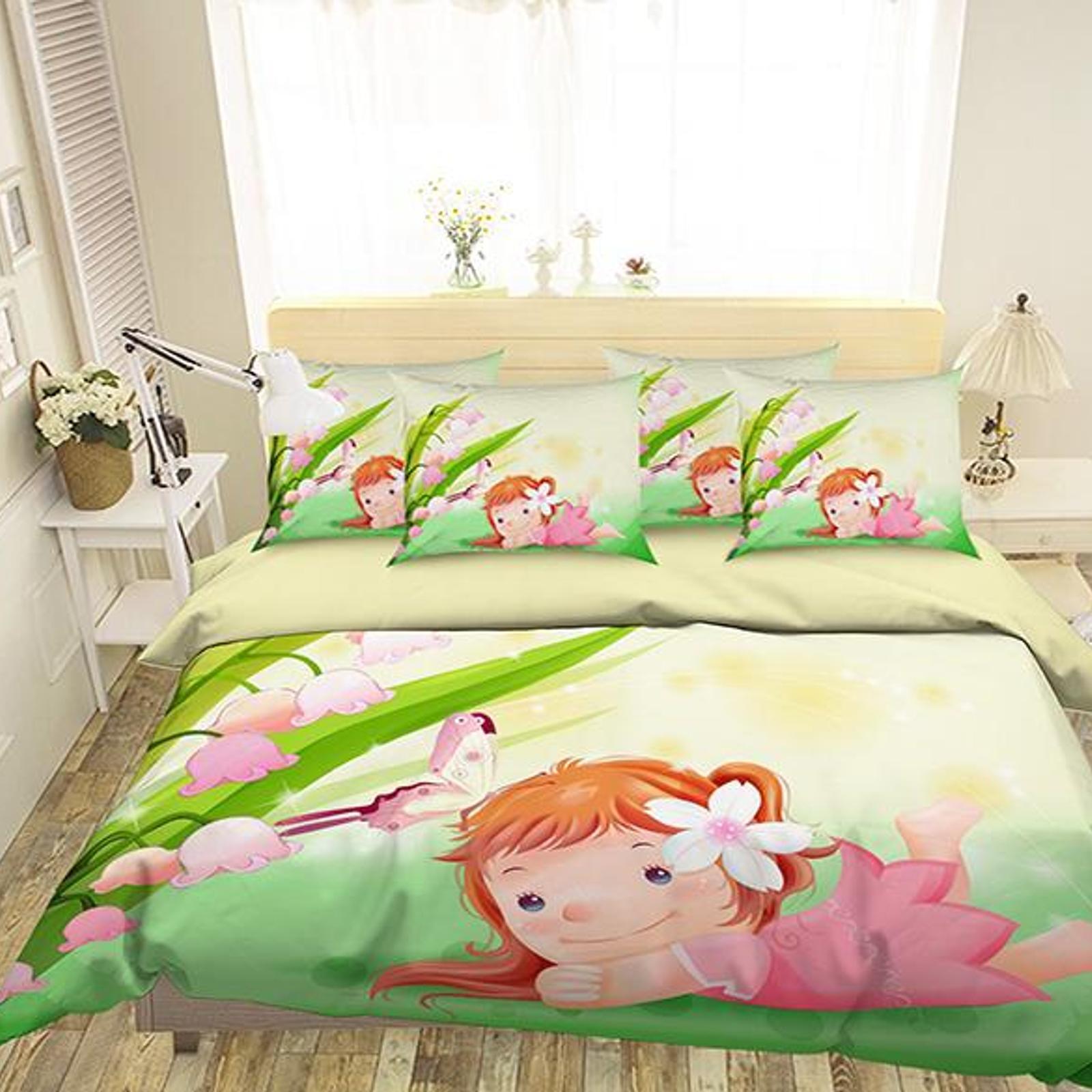 3D Lovely Little Girl 157 Bedding Set Pillowcases Quilt Duvet Cover Set ...