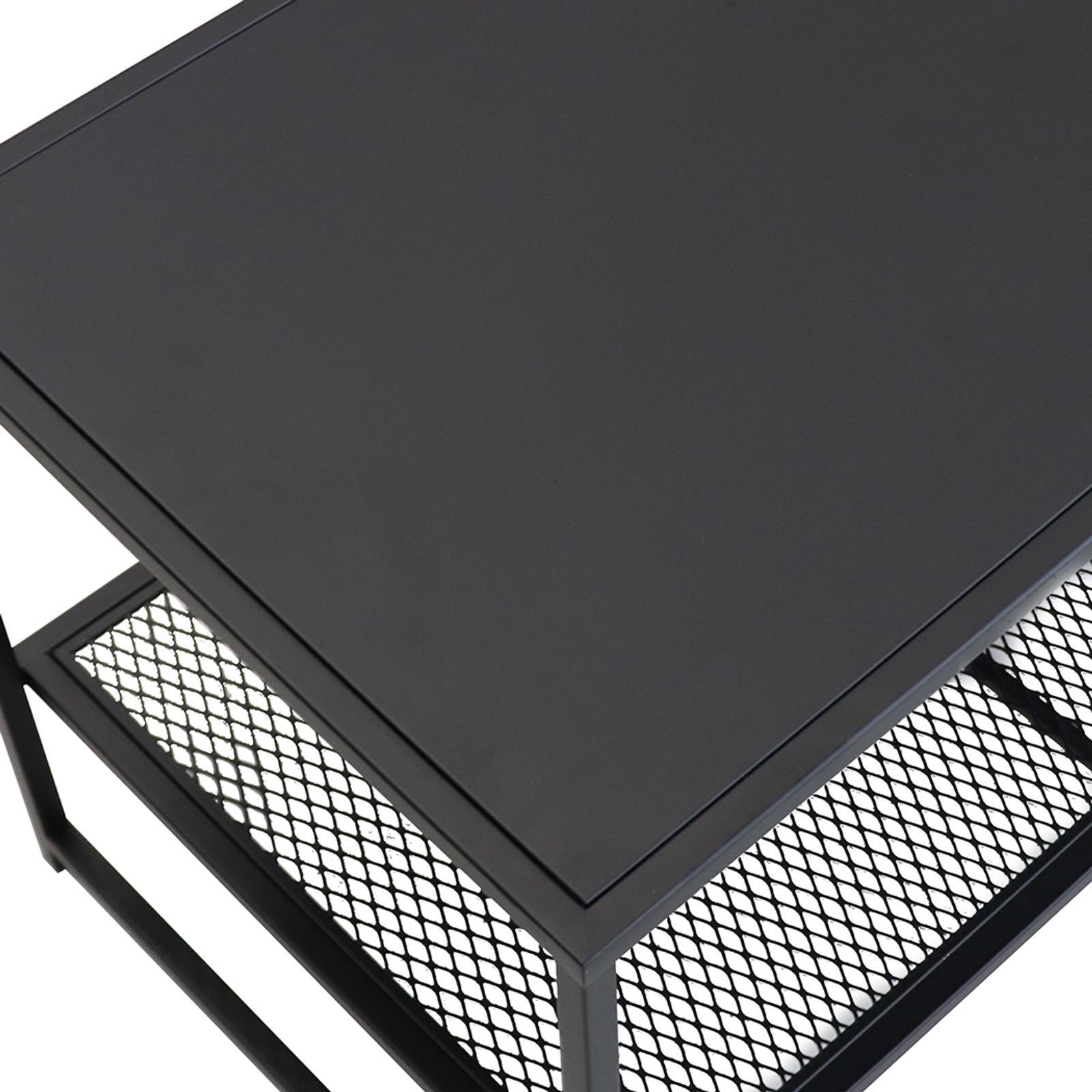 Levede 2-Tier Side Table Spacious Design Steel Home Shelf Waterproof ...