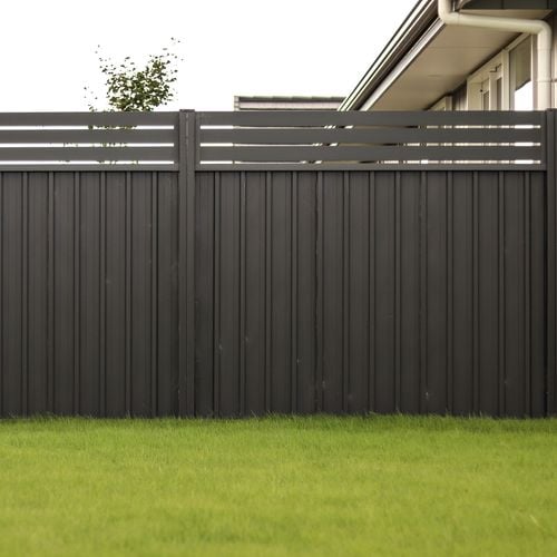 Sector Panel Fencing 1.5/0.3m Ebony Borderline Panel - Bunnings New Zealand