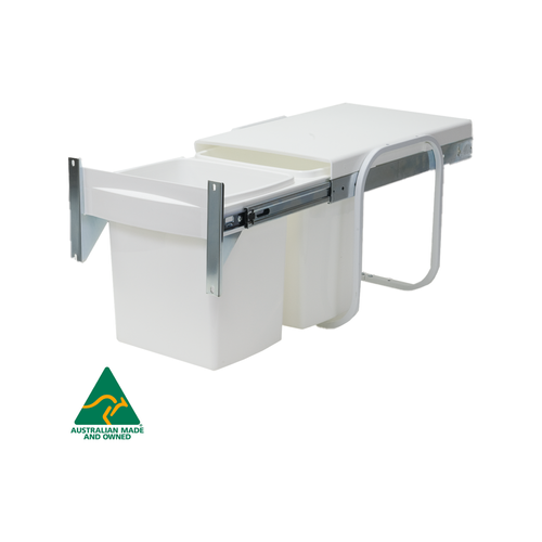 Kimberley 2 x 15L Concealed Door Mounted Twin Kitchen Bin - Bunnings ...