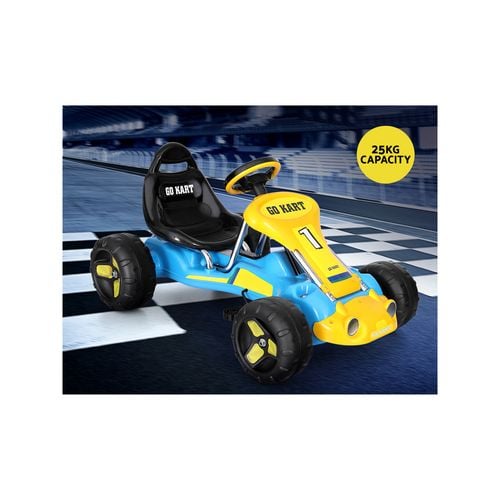 Rigo Kids Pedal Go Kart Ride On Toys Racing Car Plastic Tyre Blue ...