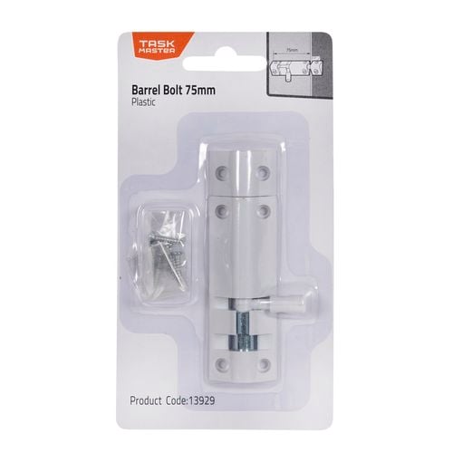 Taskmaster 75mm Plastic Barrel Bolt - Bunnings Australia