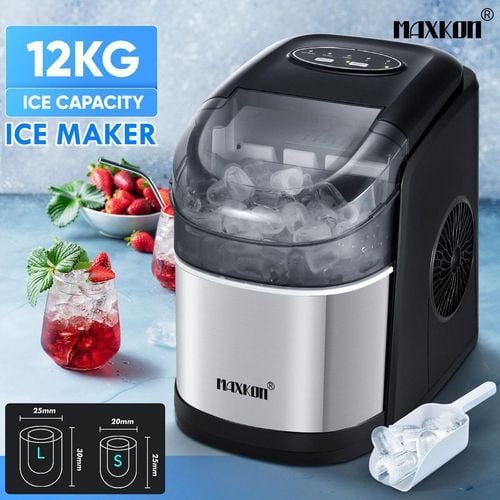 12kg Ice Maker Bullet Shaped Cube Making Machine Countertop Home ...