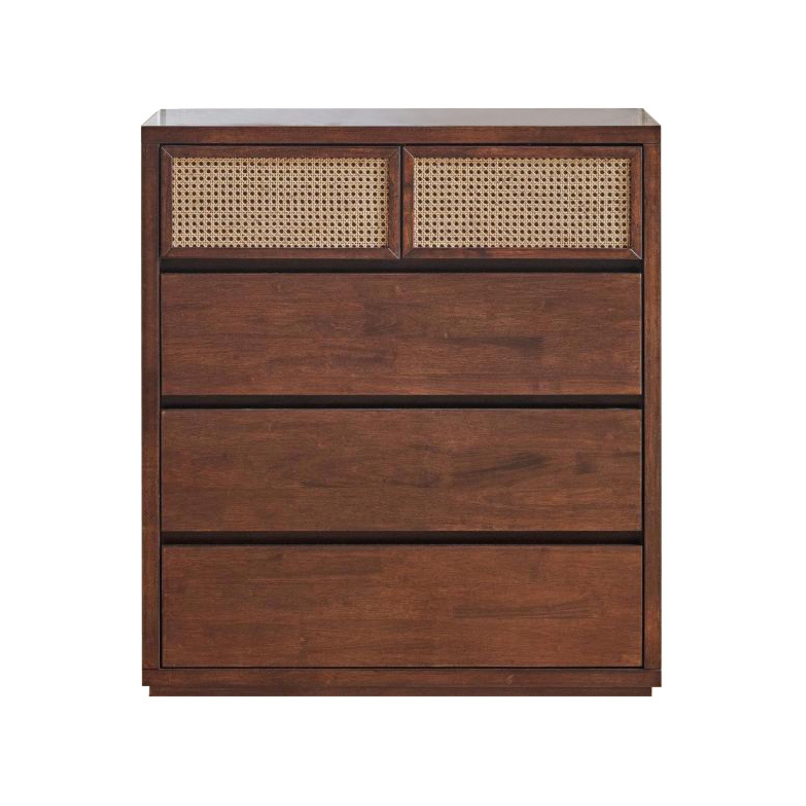 Sharon Tallboy 5 Chest of Drawers Solid Rubber Wood Bed Storage Cabinet ...