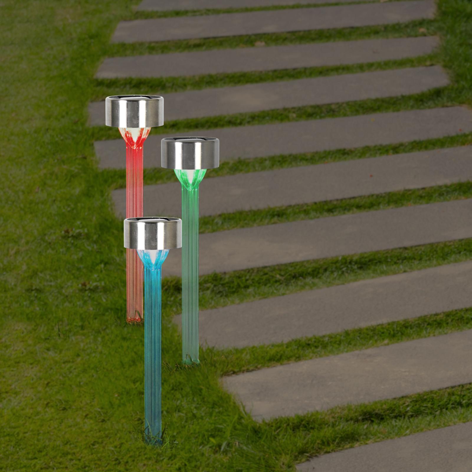 Click 22cm Acrylic Colour Changing Solar LED Pathway Light - Bunnings ...