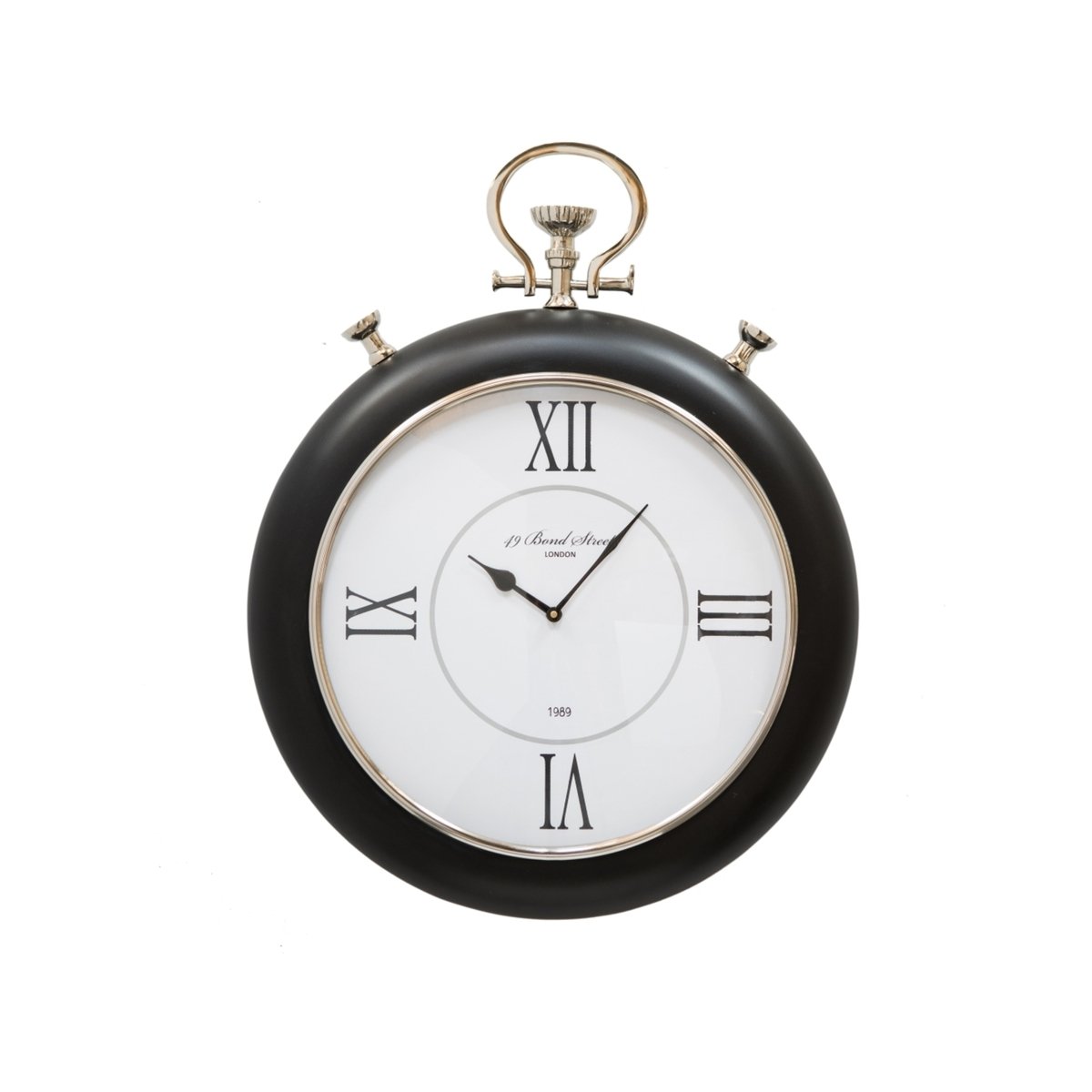 SSH COLLECTION Tyre 33cm Round Wall Clock with Matte Black Surround and ...