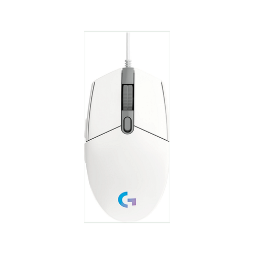 Logitech G203 LightSync RGB Colour Wave Optical Gaming Mouse - White ...