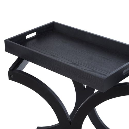 Amalfi Cassidy Tray Table Black 60x35x66cm - Bunnings Australia