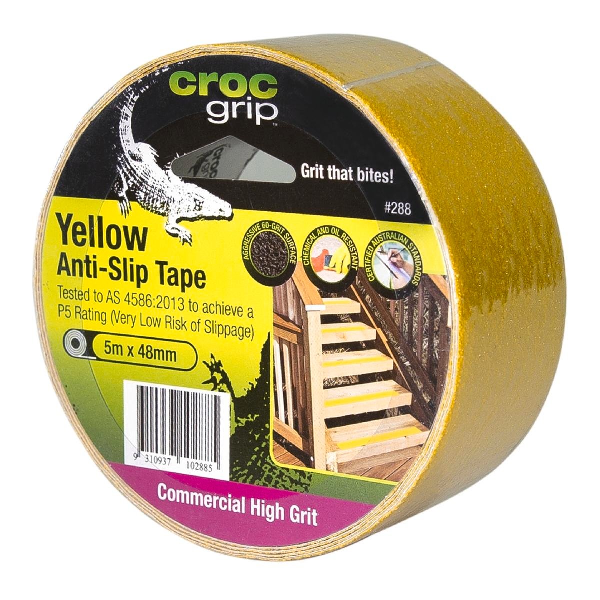 Croc Grip 5m x 50mm Yellow Anti-Slip Tape - Bunnings Australia