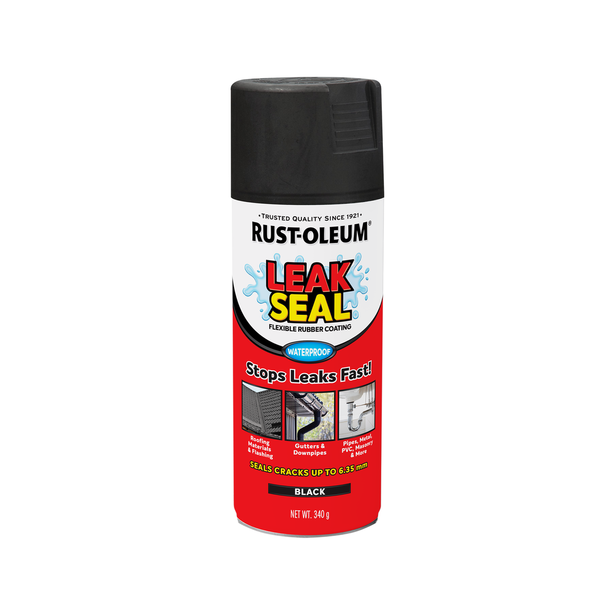 Rust-Oleum 340g Black LeakSeal Flexible Rubber Coating Spray - Bunnings ...