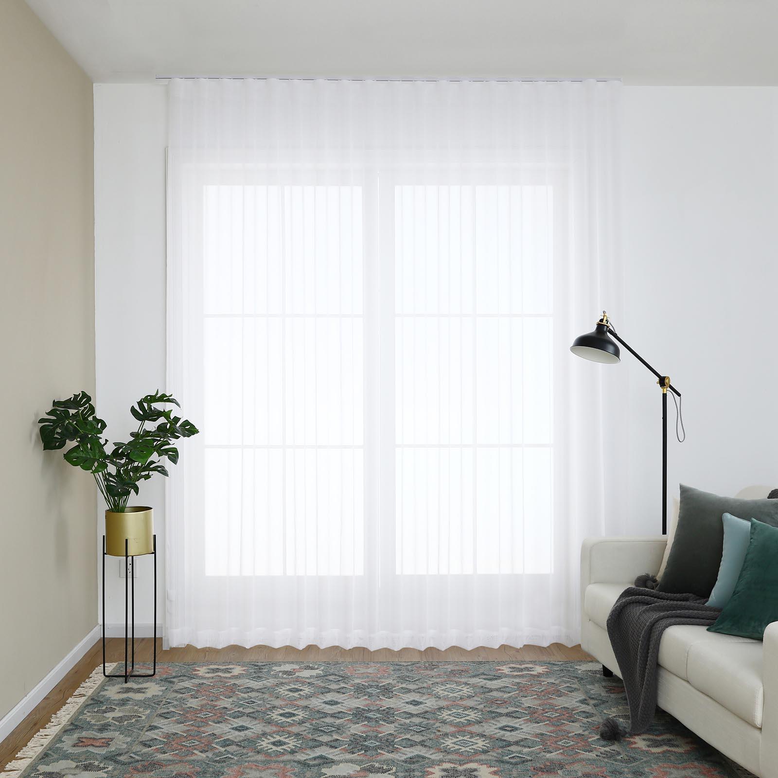 Windoware 180 x 280cm White Coco Sheer S-Fold Curtain - 1 Pack ...