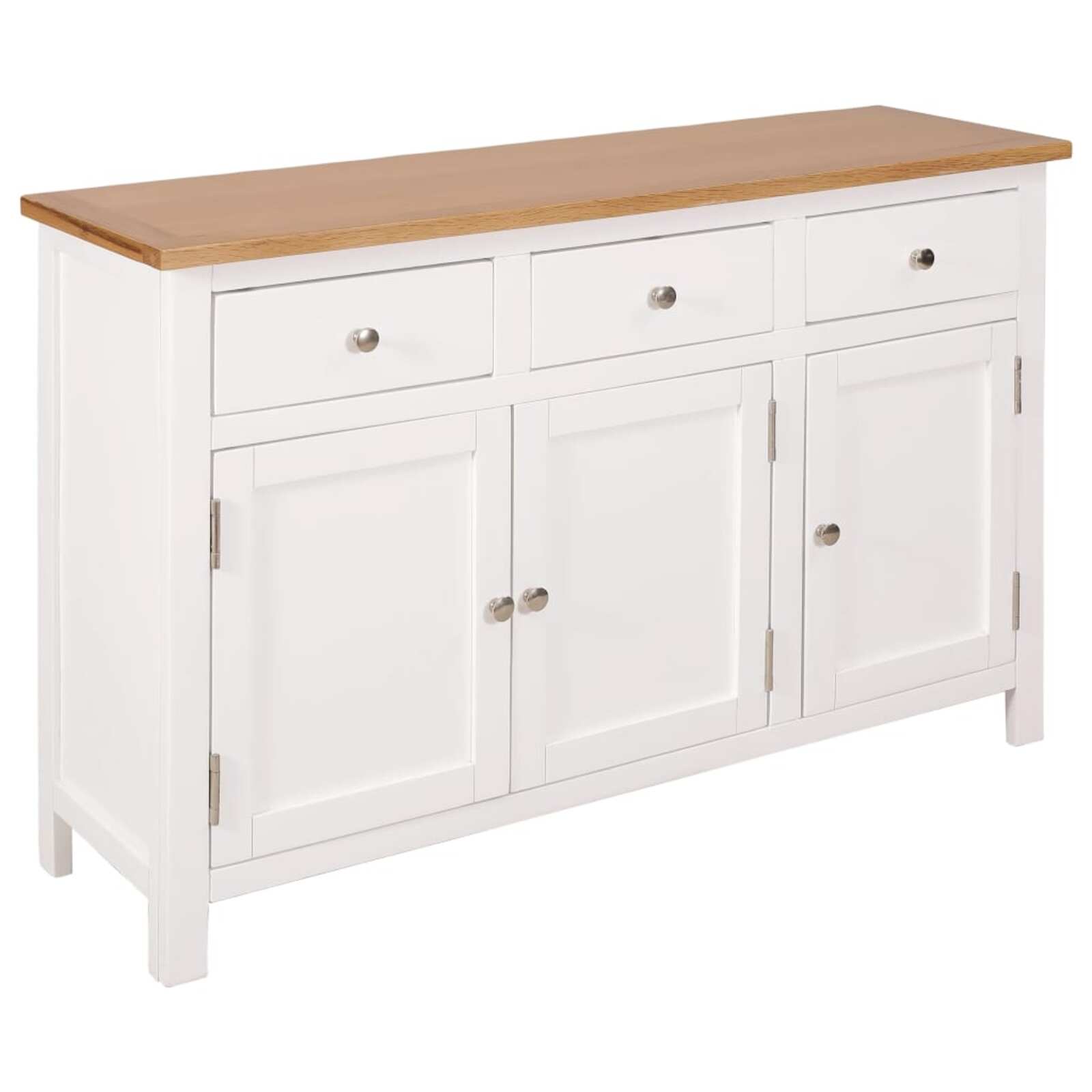 vidaXL 110 x 33.5 x 70cm Solid Oak Wood Sideboard - Bunnings Australia