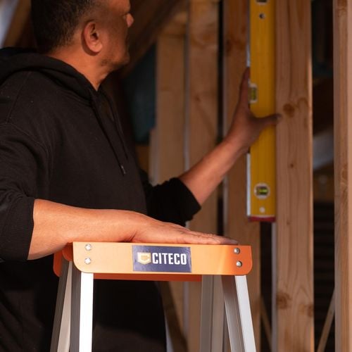 Citeco 1.8m 150kg Industrial Aluminium Double Sided Step Ladder ...