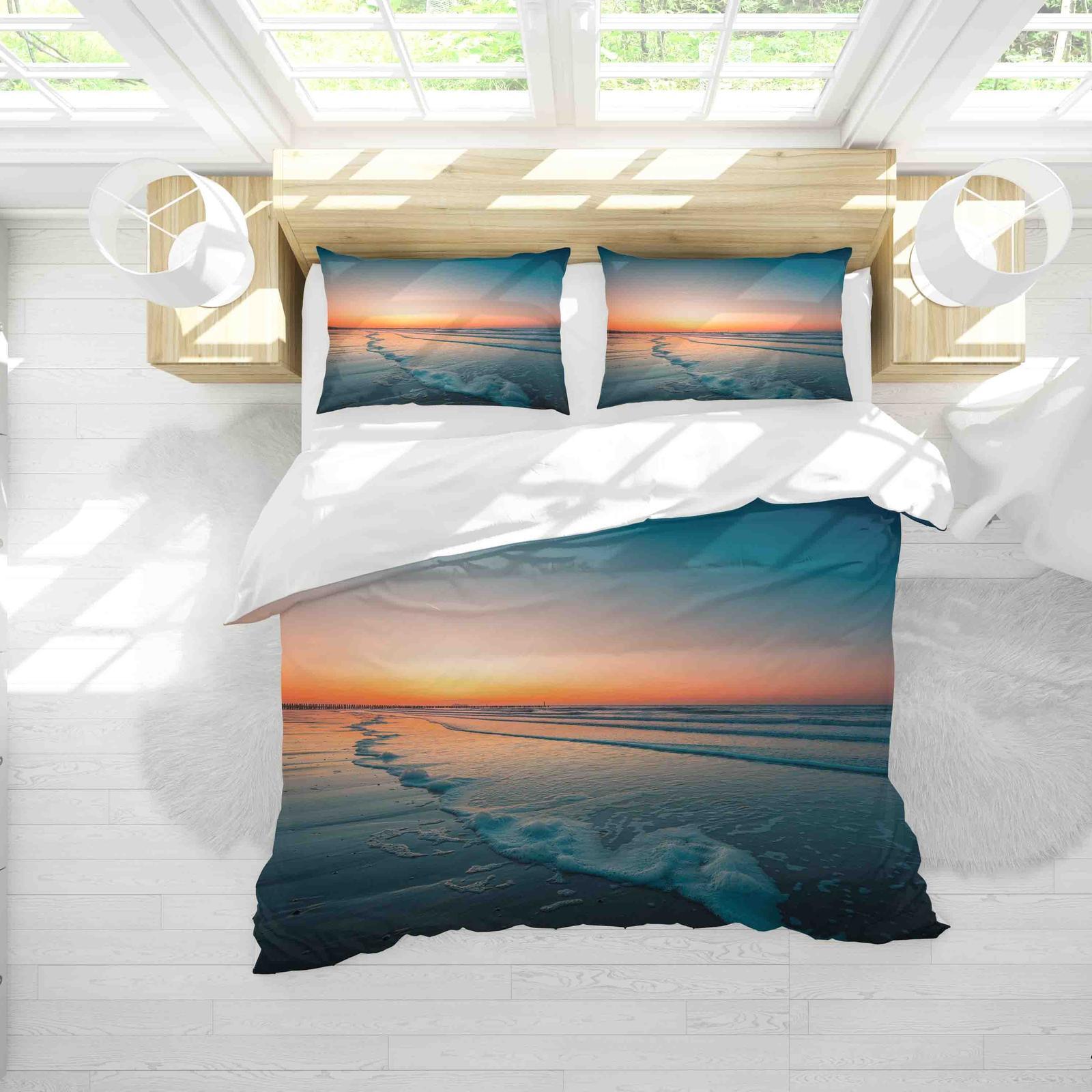 3D Landscape Sunset Beach Ocean Quilt Cover Set Bedding Set Duvet Cover ...
