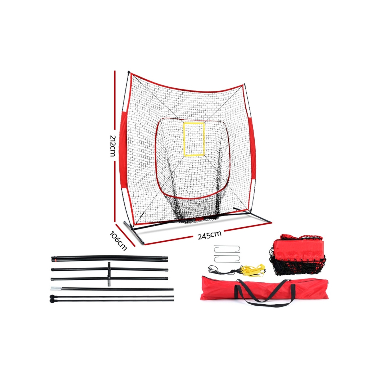 Everfit Baseball Net Stand Sports Training Tennis - Bunnings Australia