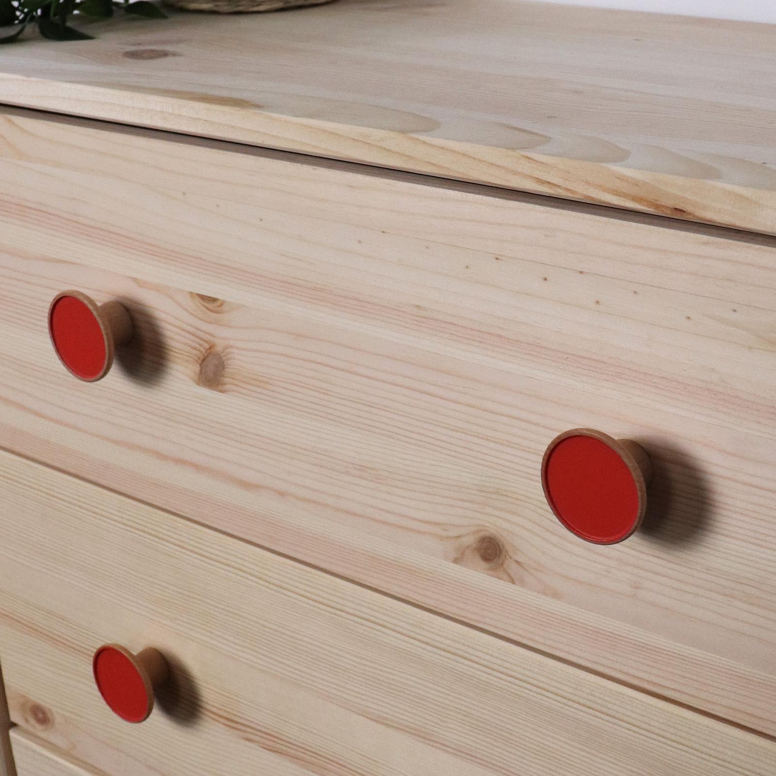 Adoored 45mm Fiesta Red Round Cabinet Knob - 2 Pack - Bunnings Australia