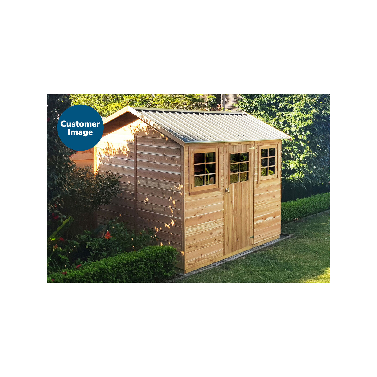 STILLA 2.74 x 1.93 x 2.36m Hazel Cedar Shed - Bunnings Australia