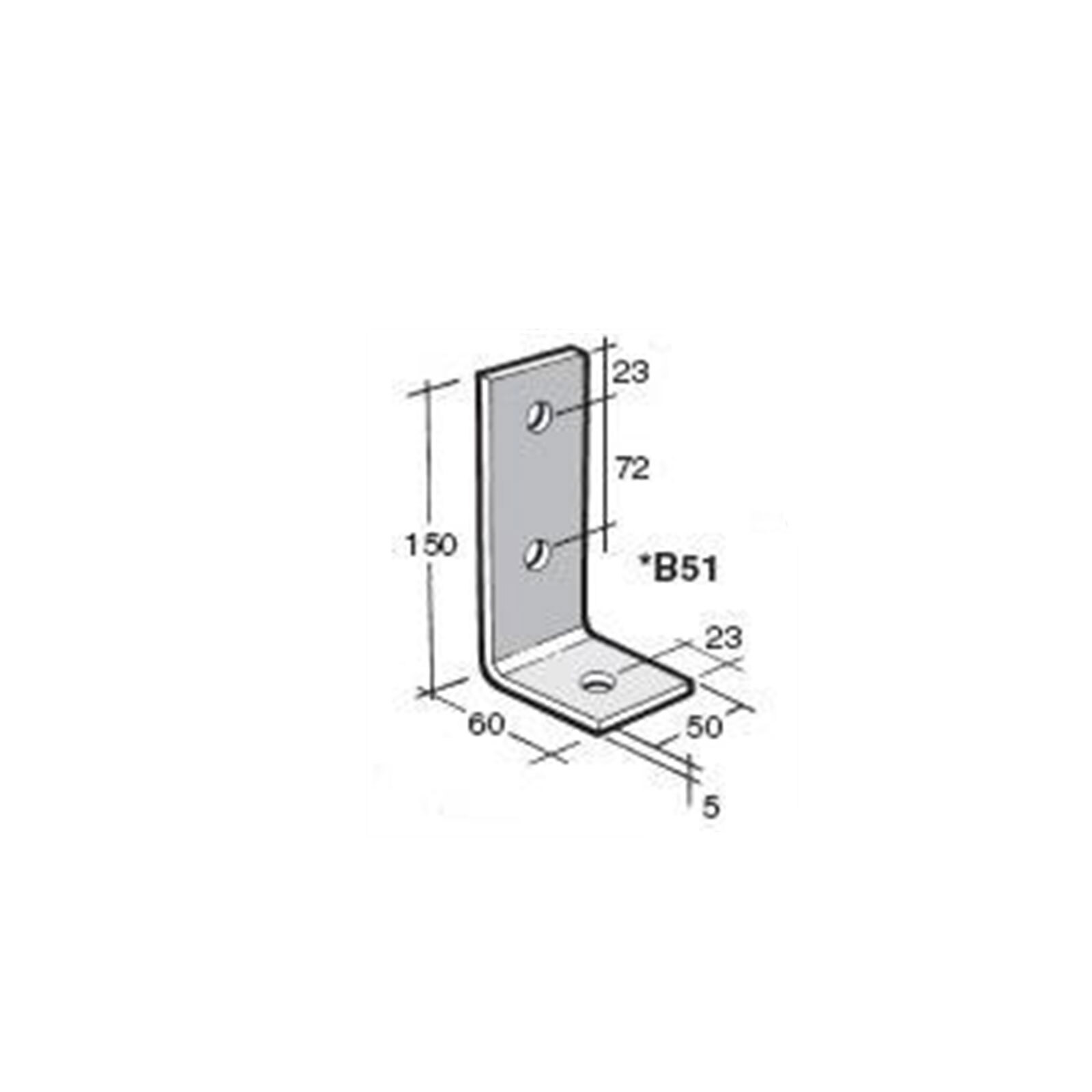 BOWMAC B51 No Gusset Hot Dip Galvanised Angle Bracket - Bunnings New ...