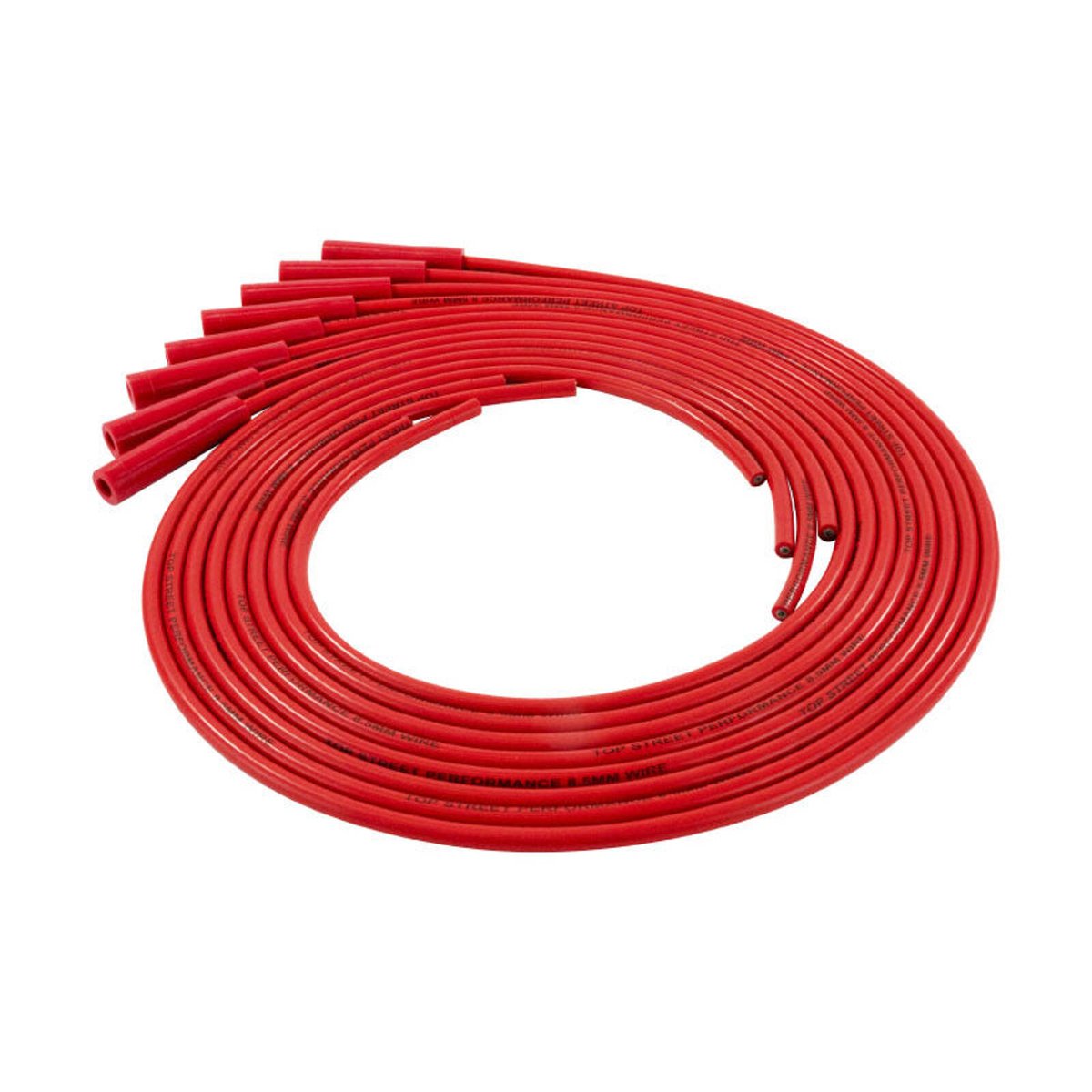 Red Ignition Leads, 8.5mm, Universal, Straight/180° Plug Boots, Kevlar ...