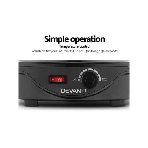 Devanti 5 Trays Food Dehydrator Black - Bunnings Australia