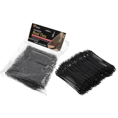 Jack 150mm Black Rod Tie - 200 Pack - Bunnings Australia