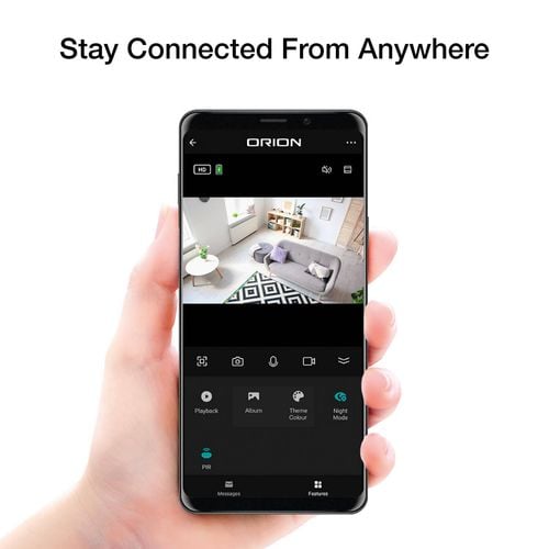 Orion Grid Connect Smart Wi-Fi E27 Indoor Pan and Tilt 2K Security ...