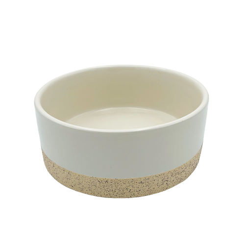 Baxter Bone Cream Ceramic Dipped Fleck Pet Bowl - Bunnings Australia