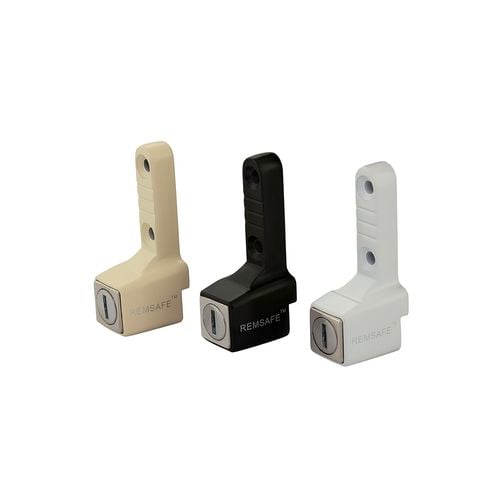Remsafe Black Lylock Push Lock Window Restrictor - Bunnings Australia