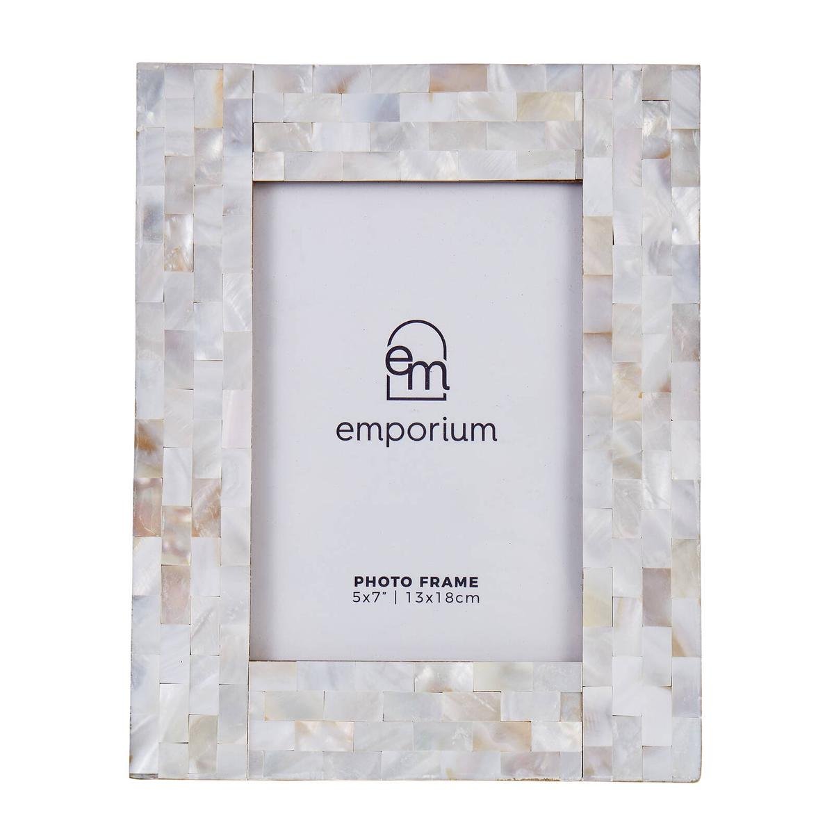 Emporium Aman Shell Photo Frame 5x7" Cream - Bunnings Australia