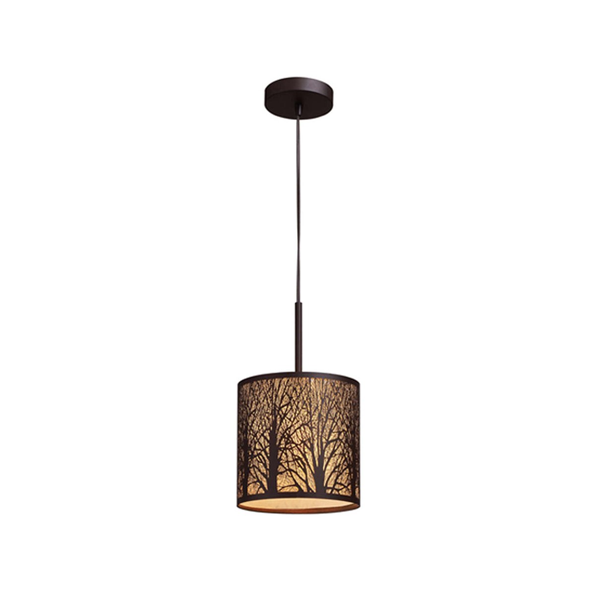 CLA Lighting AUTUMN Aged Bronze with Amber Lining Pendant - 20cm ...