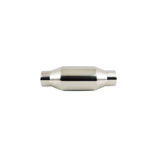 Outlaw Polished T-304 Stainless Steel Resonator, 2-1/2" Inlet/Outlet, 4 ...