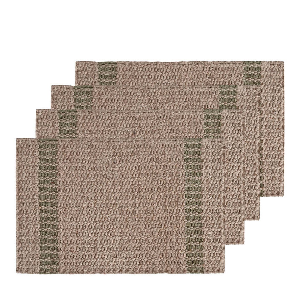 4PK J.Elliot Home Conner 33x48cm Jute Placemat - Olive - Bunnings Australia