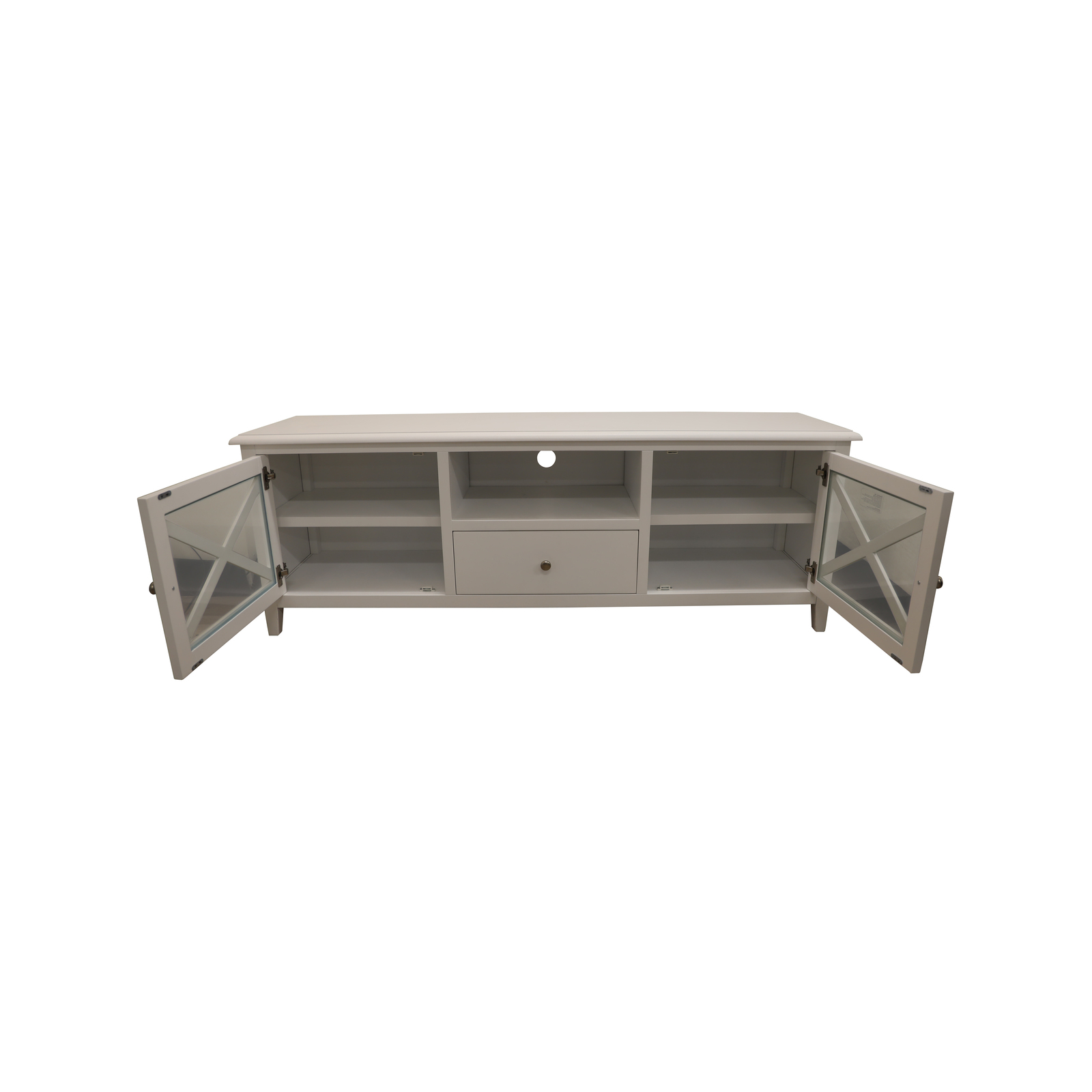 Daisy ETU Entertainment TV Unit 210cm Solid Acacia Wood Hampton - White ...