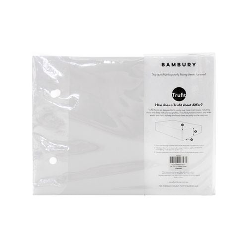 Tru Fit Fitted Sheet White - Extra Long Single - Bunnings Australia