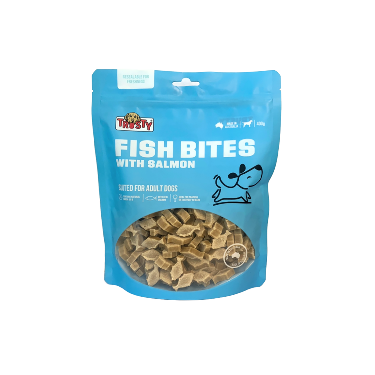 Trusty 400g Fish Bite with Salmon Dog Treats - Bunnings Australia