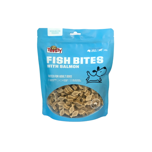 Trusty 400g Fish Bite with Salmon Dog Treats - Bunnings Australia