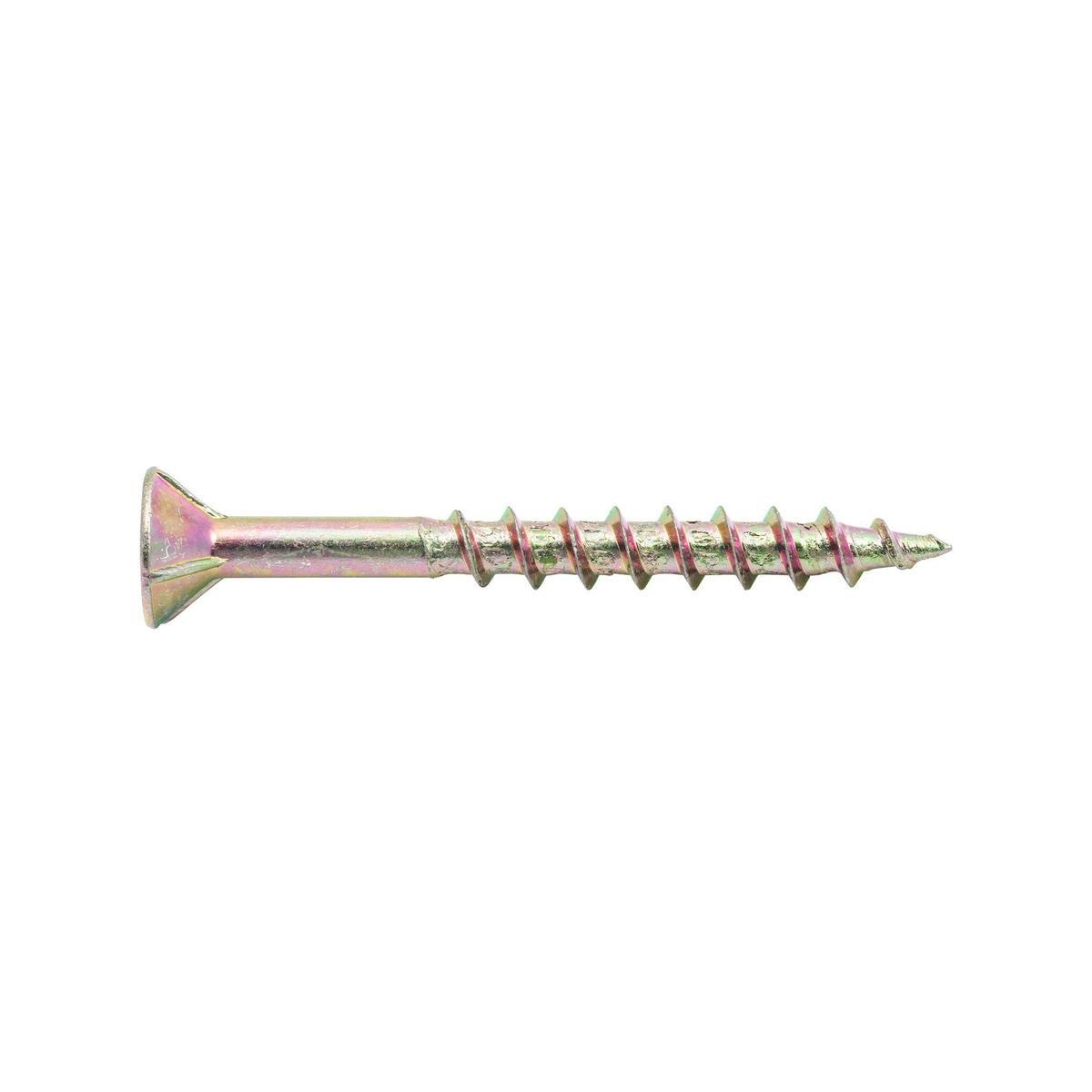 Zenith 8G x 40mm Countersunk Rib Head Chipboard Screws - 100 Pack ...