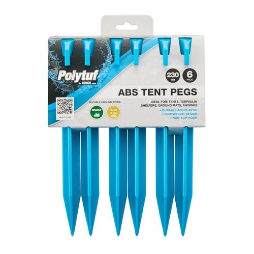 Polytuf 230mm ABS Tent Peg 6 Pack - Bunnings Australia