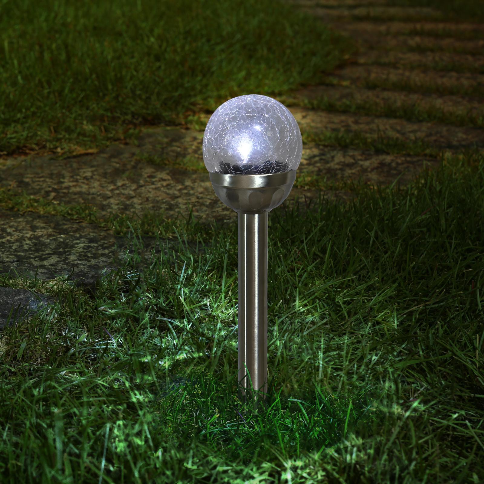 Click 26.5cm Crackle Ball Solar LED Pathway Light - Bunnings New Zealand