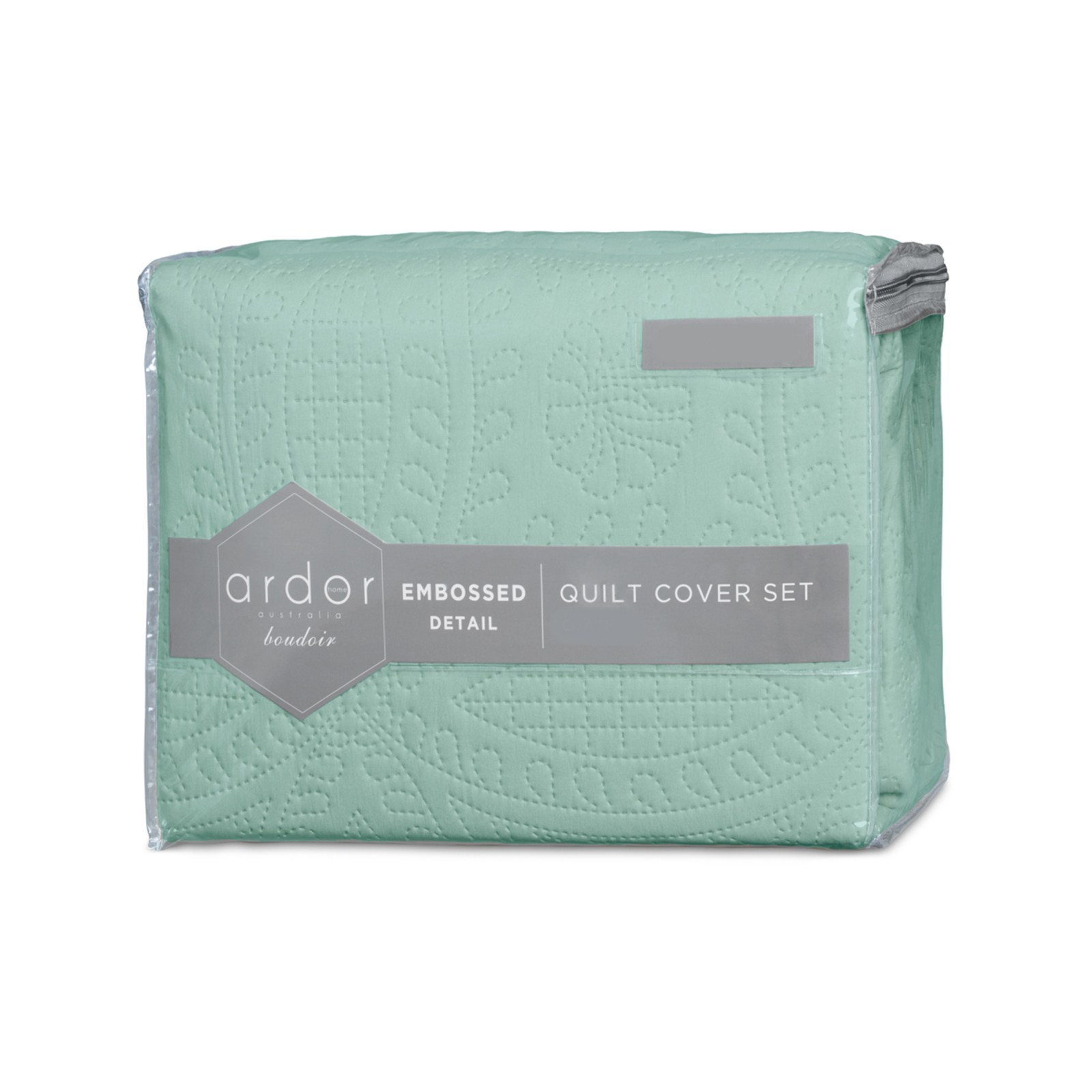Ardor Boudoir Eddison Single Bed Quilt Cover Set Microfibre Bluestone ...