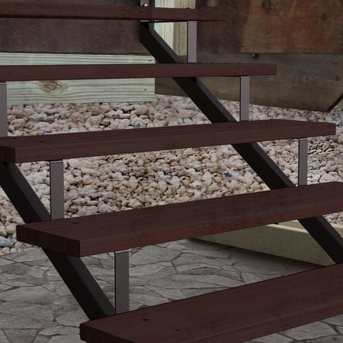 Peak Products Black 7 Tread Steel Stair Stringer - Bunnings Australia