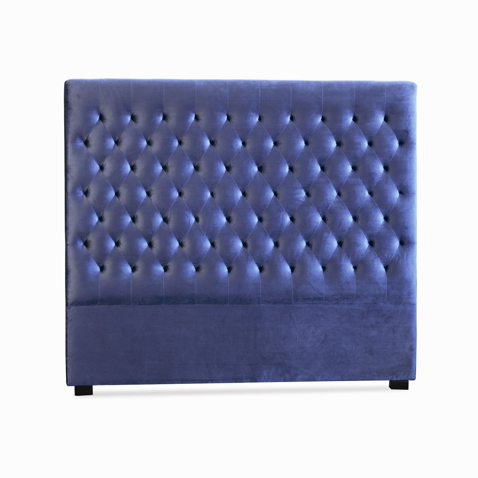 Istyle Modern Classic Mansory Queen Velvet Bed Head Blue - Bunnings ...
