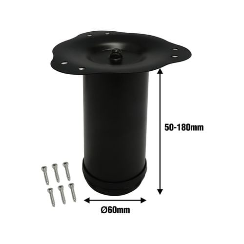 Adoored 60 x 150mm Black Round Table Leg - Bunnings Australia