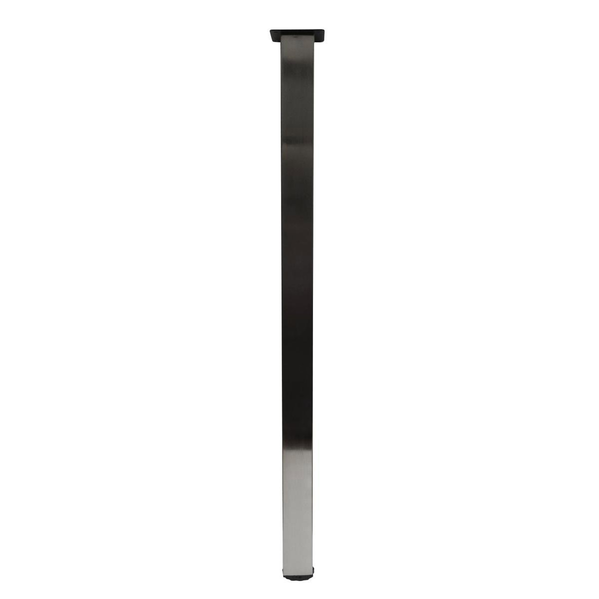 Adoored 40 x 40 x 710mm Brushed Nickel Adjustable Metal Furniture Leg ...