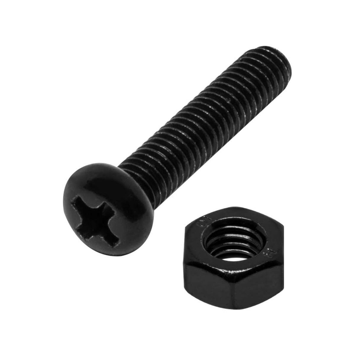 Pinnacle M5 x 65mm Black Ruspert® Round Head Bolts And Nuts - 6 Pack ...