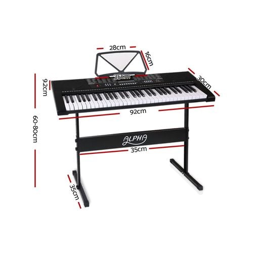 Alpha 61 Keys Electronic Piano Keyboard - Bunnings Australia