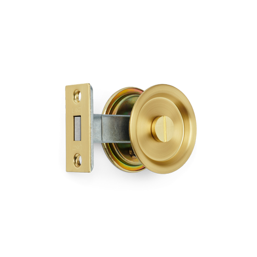 LANE Cavity Slider Set Privacy Brushed Brass L537972 - Bunnings Australia