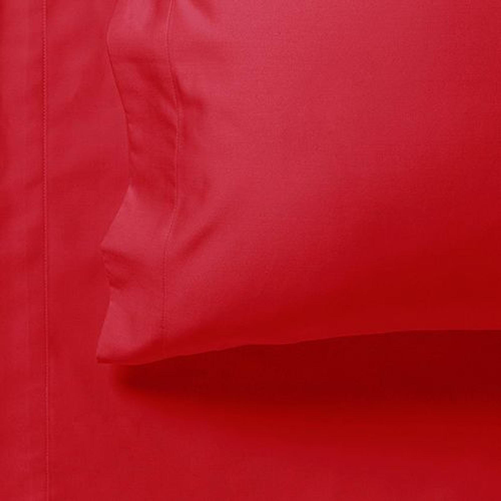 Fabric Fantastic 1000TC Ultra Soft Queen Size Bed Red Flat & Fitted ...