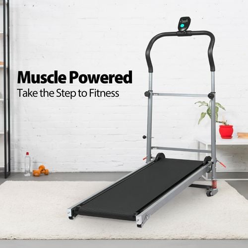 Fitnesslab Manual Treadmill Foldable Incline Exercise Fitness Walk ...