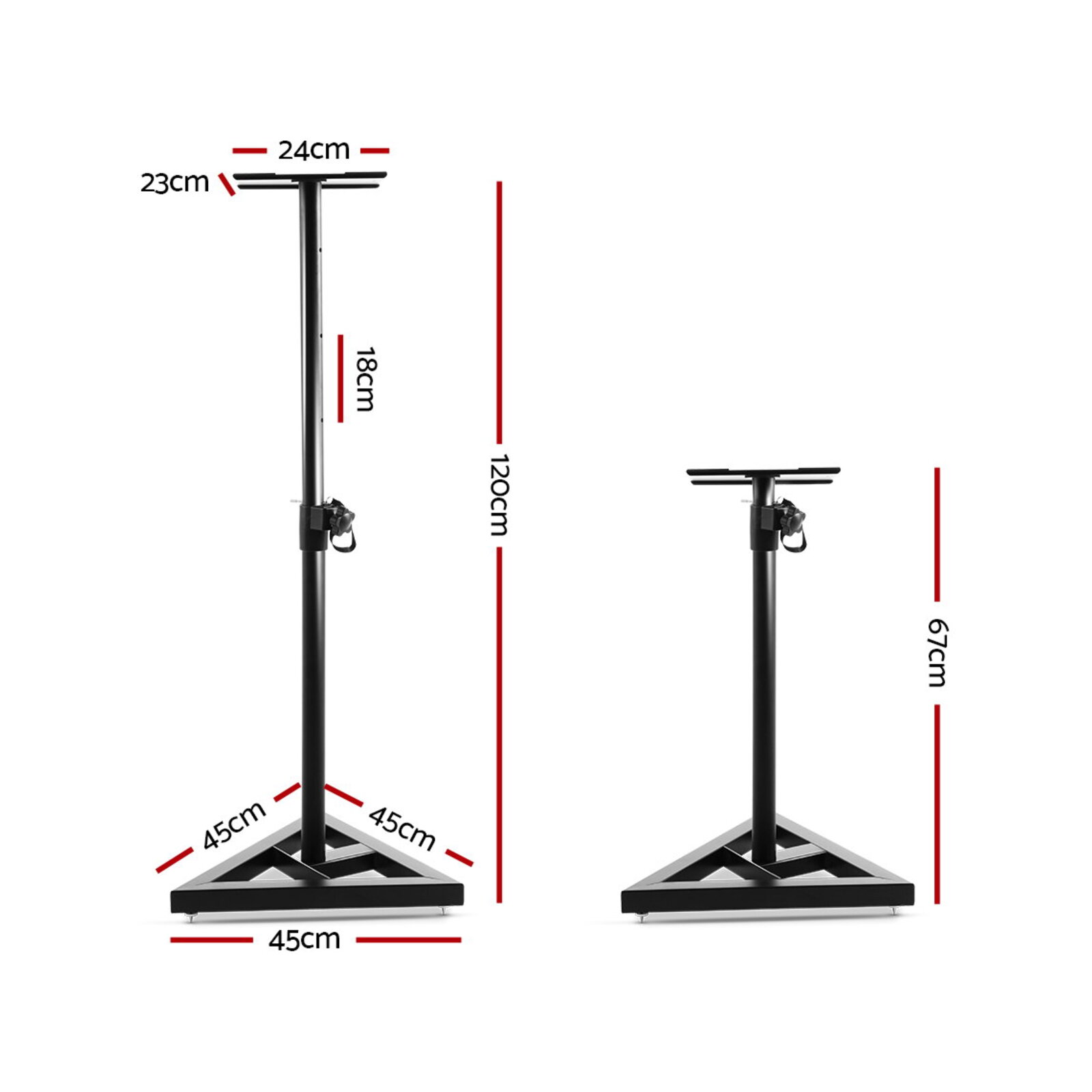 Alpha 2pcs Speaker Stand Ajustable Height 30KG Capacity - Bunnings ...